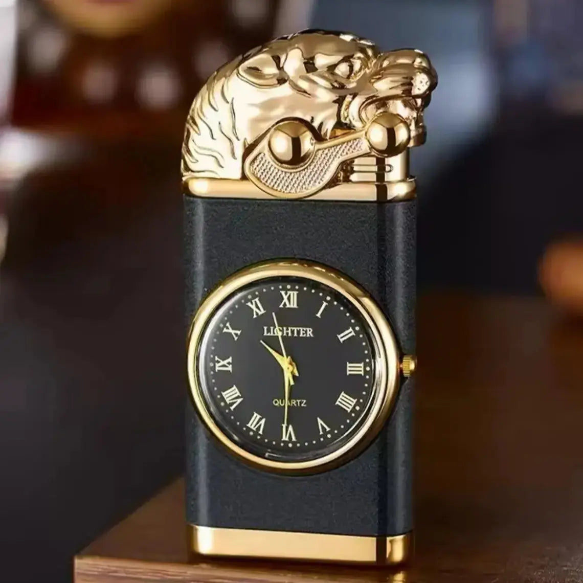 Dragon Watch Lighter with Dual Flame & Clock – Windproof Metal Design ...