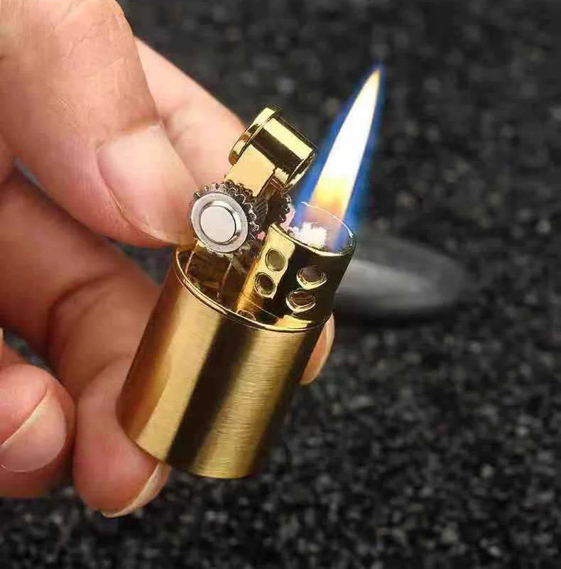 Mini Antique Retro Flint Lighter – Soft Flame Fluid Base – Luxury Lighters
